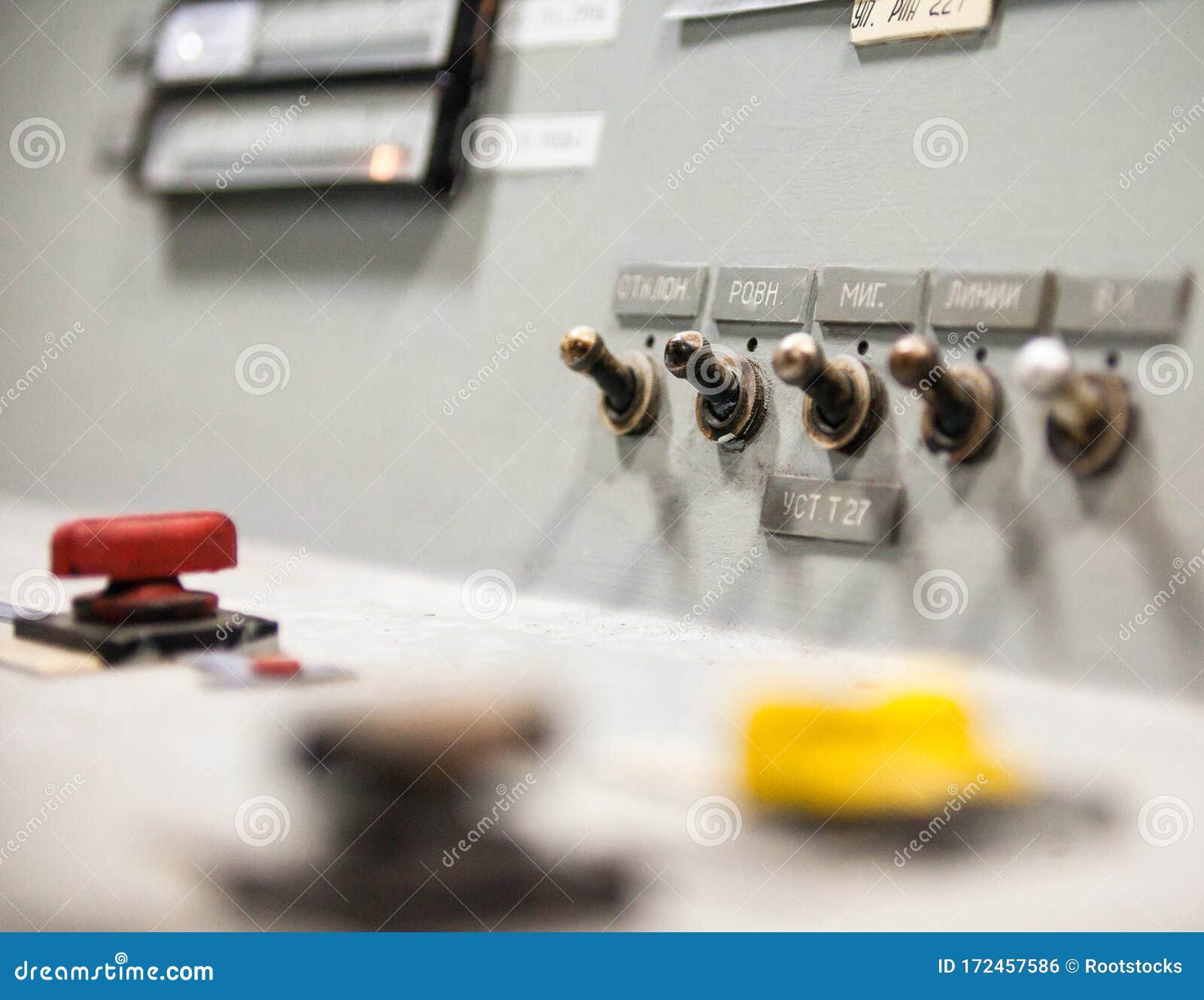Control Panel of the Nuclear Power Plant Stock Photo - Image of ...