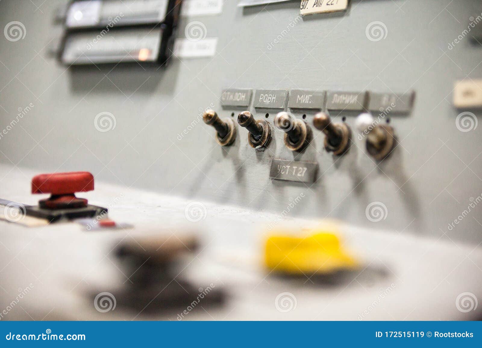 Control Panel of the Nuclear Power Plant Stock Image - Image of ...