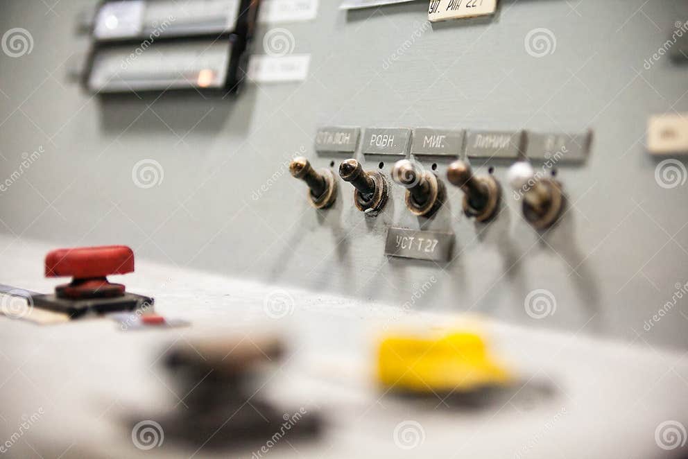 Control Panel of the Nuclear Power Plant Stock Image - Image of ...