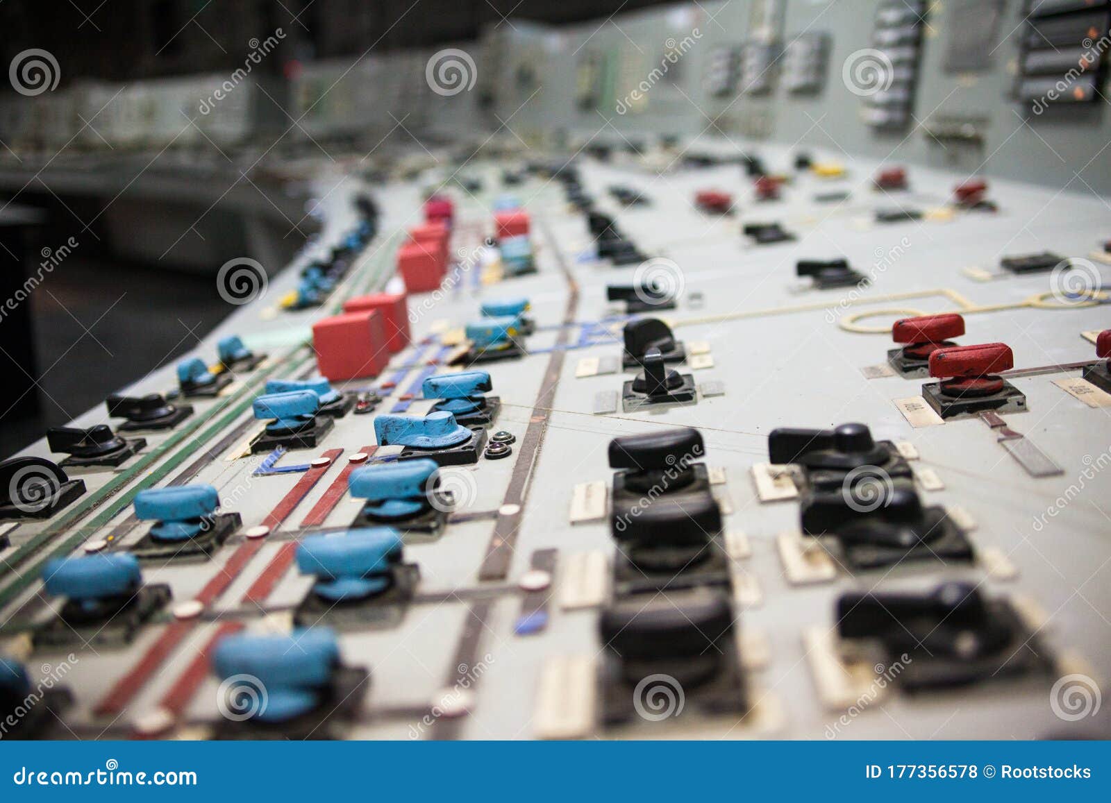 Control Panel of the Nuclear Power Plant Stock Photo - Image of ...