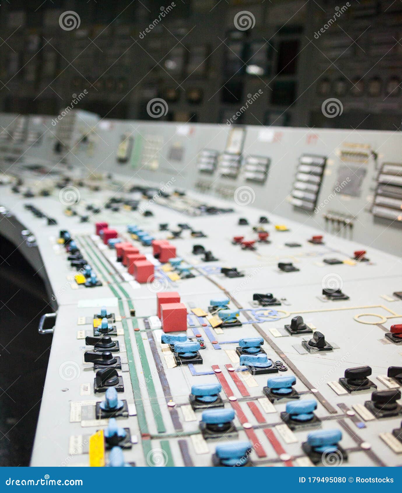 Control Panel of the Nuclear Power Plant Stock Photo - Image of ...