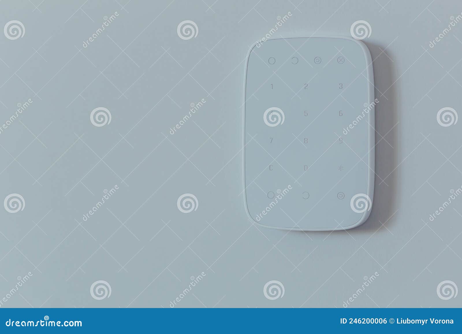 Control Panel with Numbers, Lock on a White Wall Stock Photo - Image of ...