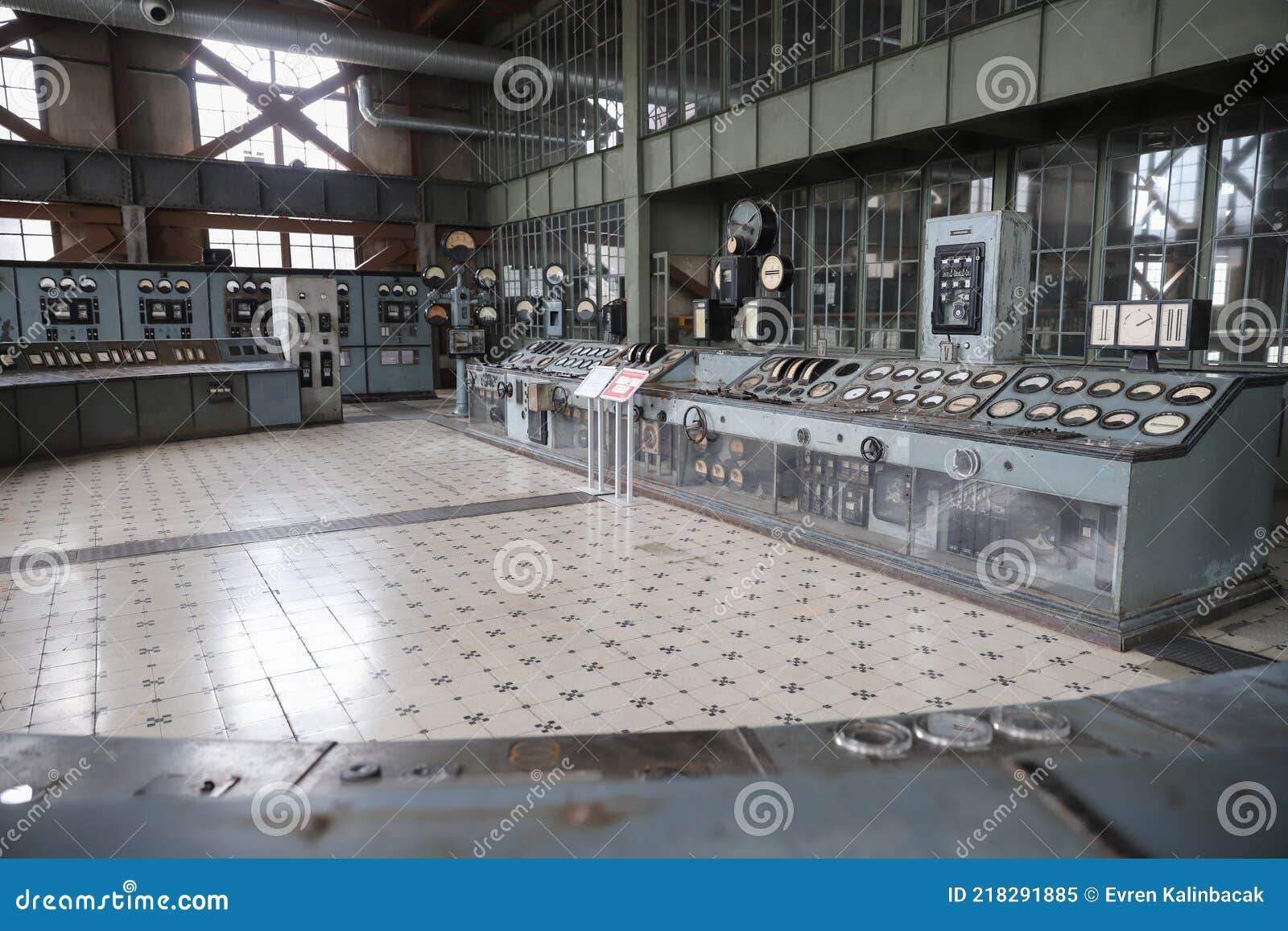 Control Panel of an Old Power Plant Stock Image - Image of inside ...