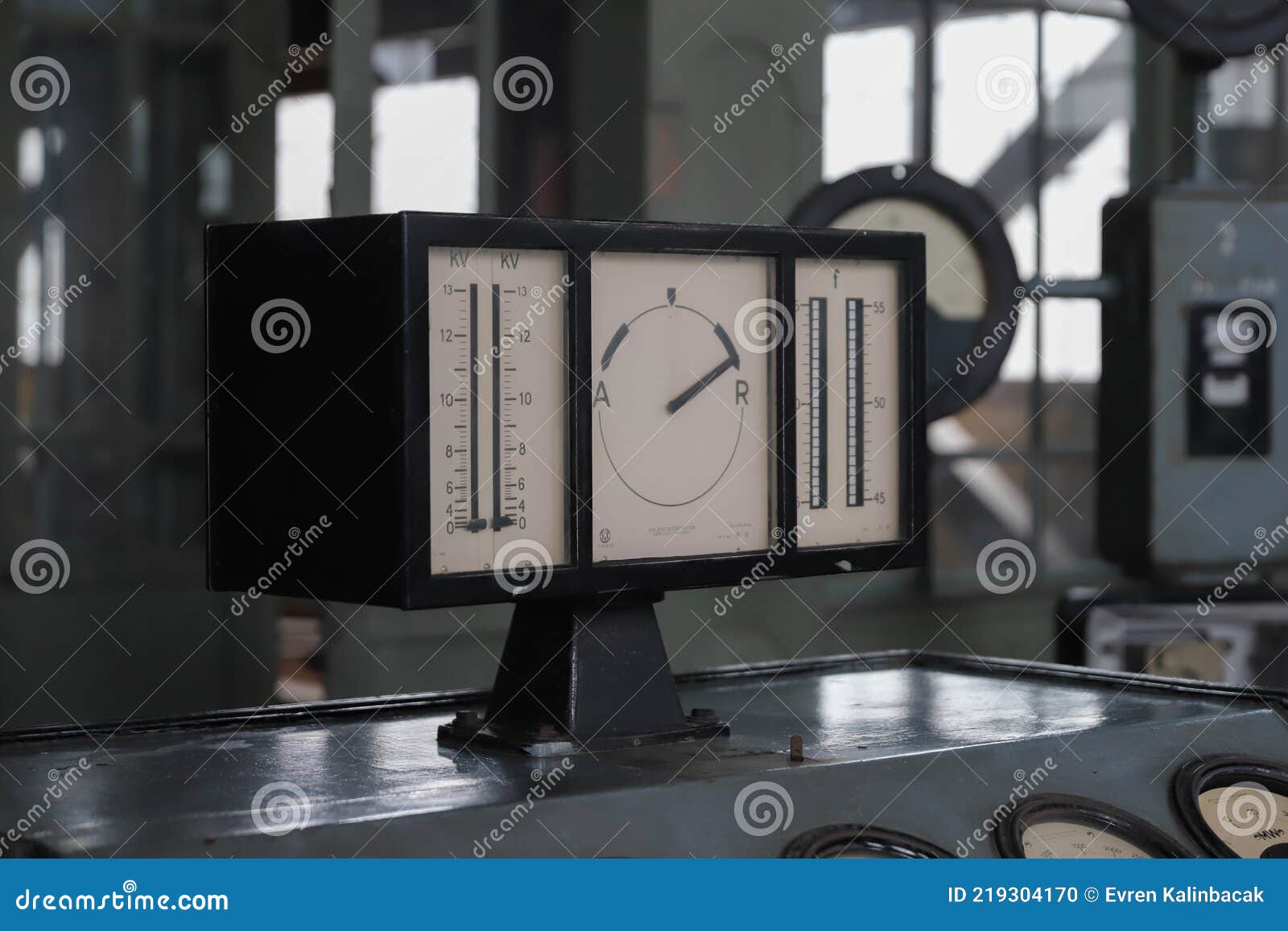 Control Panel of an Old Power Plant Stock Photo - Image of grunge ...
