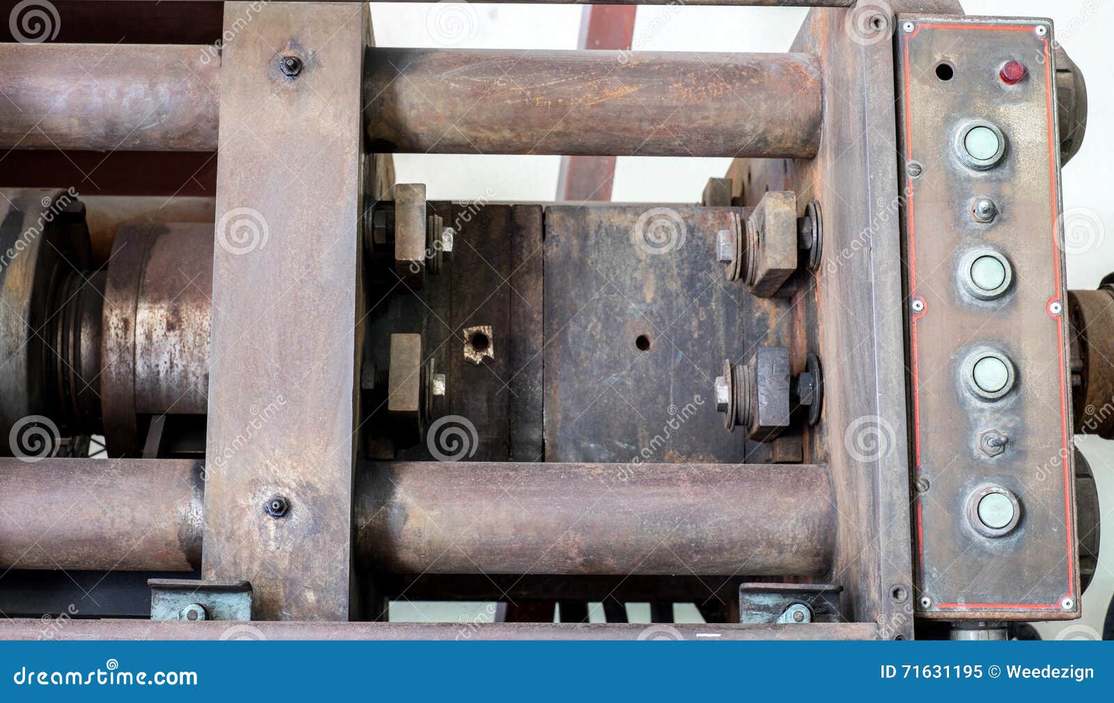 Control Panel of Old Grunge Plastic Injection Machine in Factory Stock ...