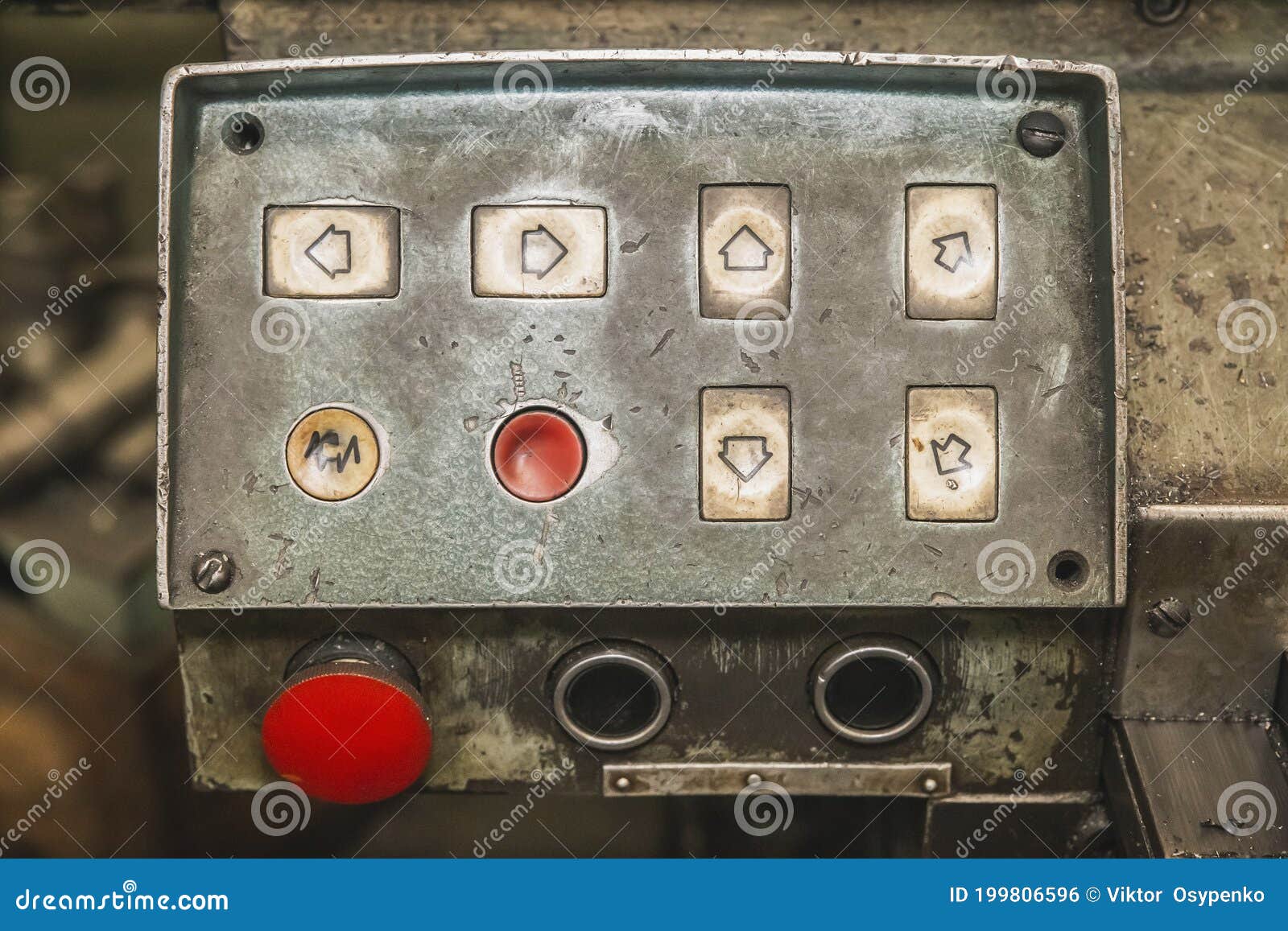 Control Panel of the Old Machine at the Factory Stock Photo - Image of ...