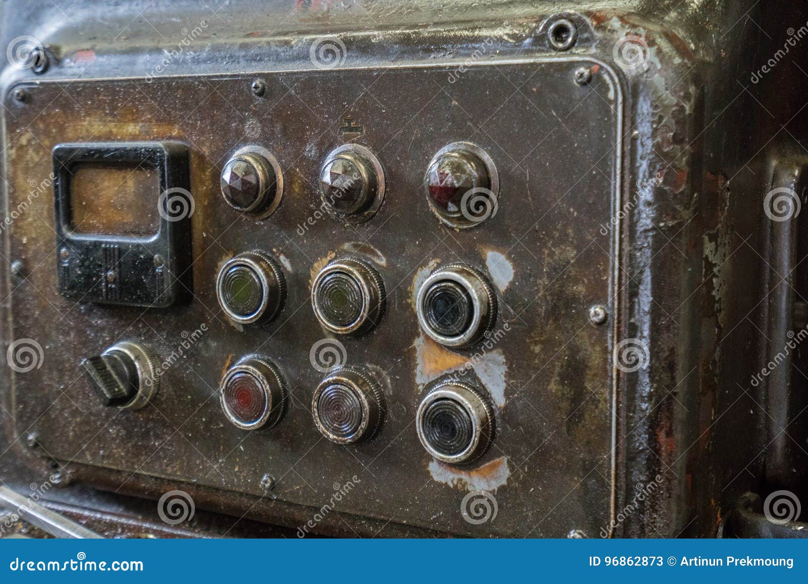 Control Panel of Old Milling Machine Stock Image - Image of vintage ...