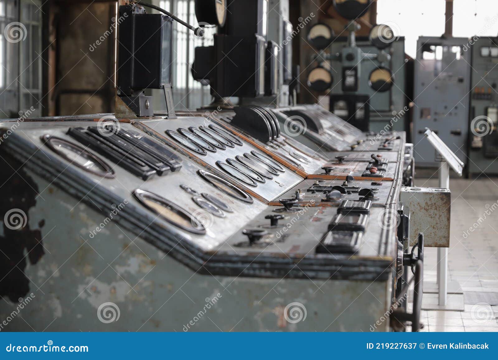 Control Panel of an Old Power Plant Editorial Photography - Image of ...