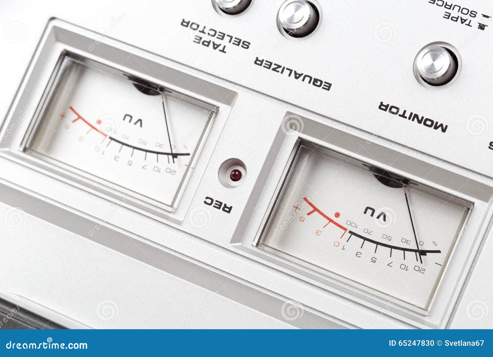 Control Panel of Old Reel Tape Recorder Stock Photo - Image of silver ...