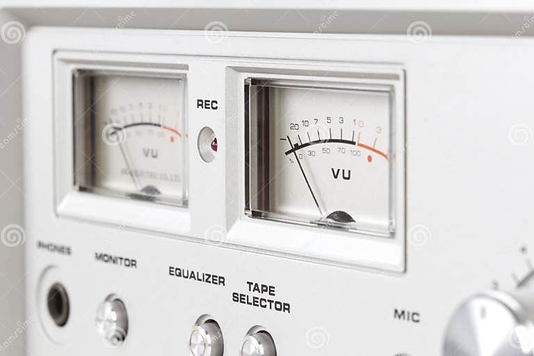 Control Panel of Old Reel Tape Recorder Stock Photo - Image of tape ...