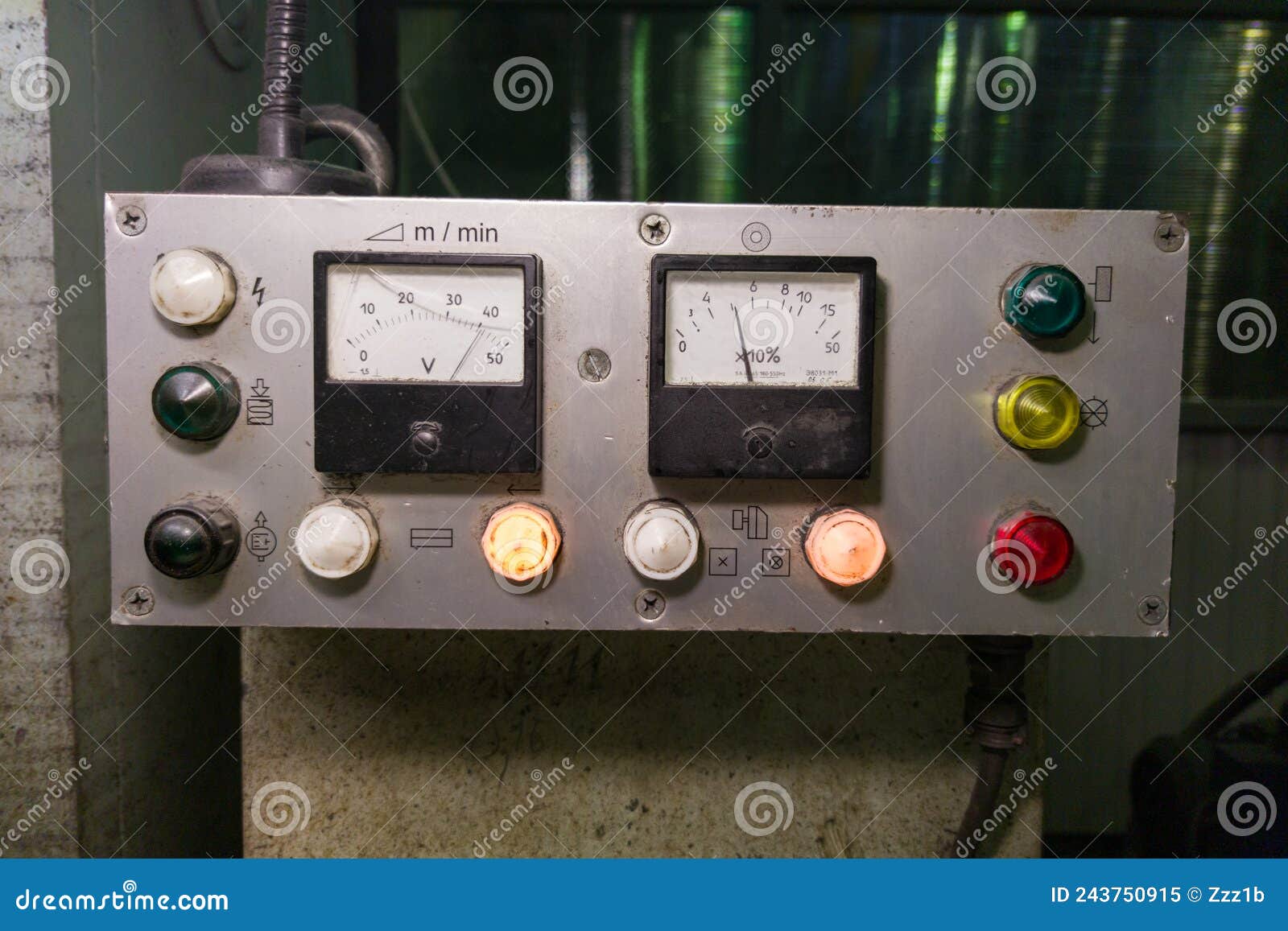 Control Panel of Old Soviet Surface Grinder Machine Stock Image - Image ...