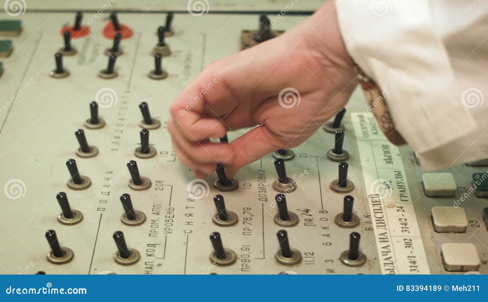 A Control Panel of an Old USSR Atomic Station Stock Video - Video of ...