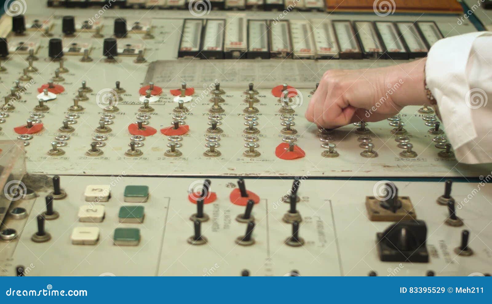 A Control Panel of an Old USSR Nuclear Station Stock Video - Video of ...