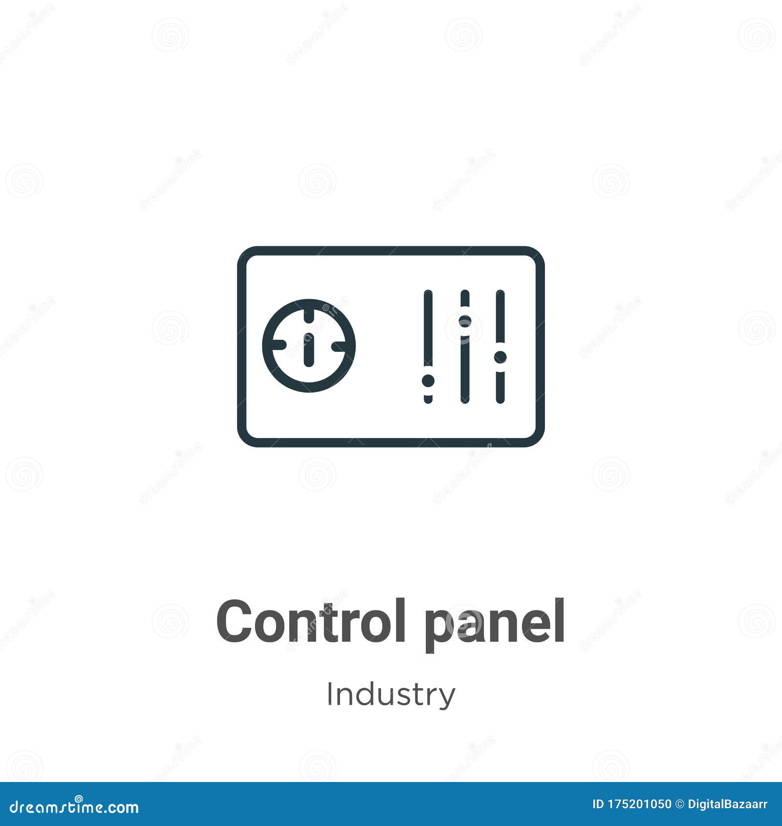 Control Panel Outline Vector Icon. Thin Line Black Control Panel Icon ...