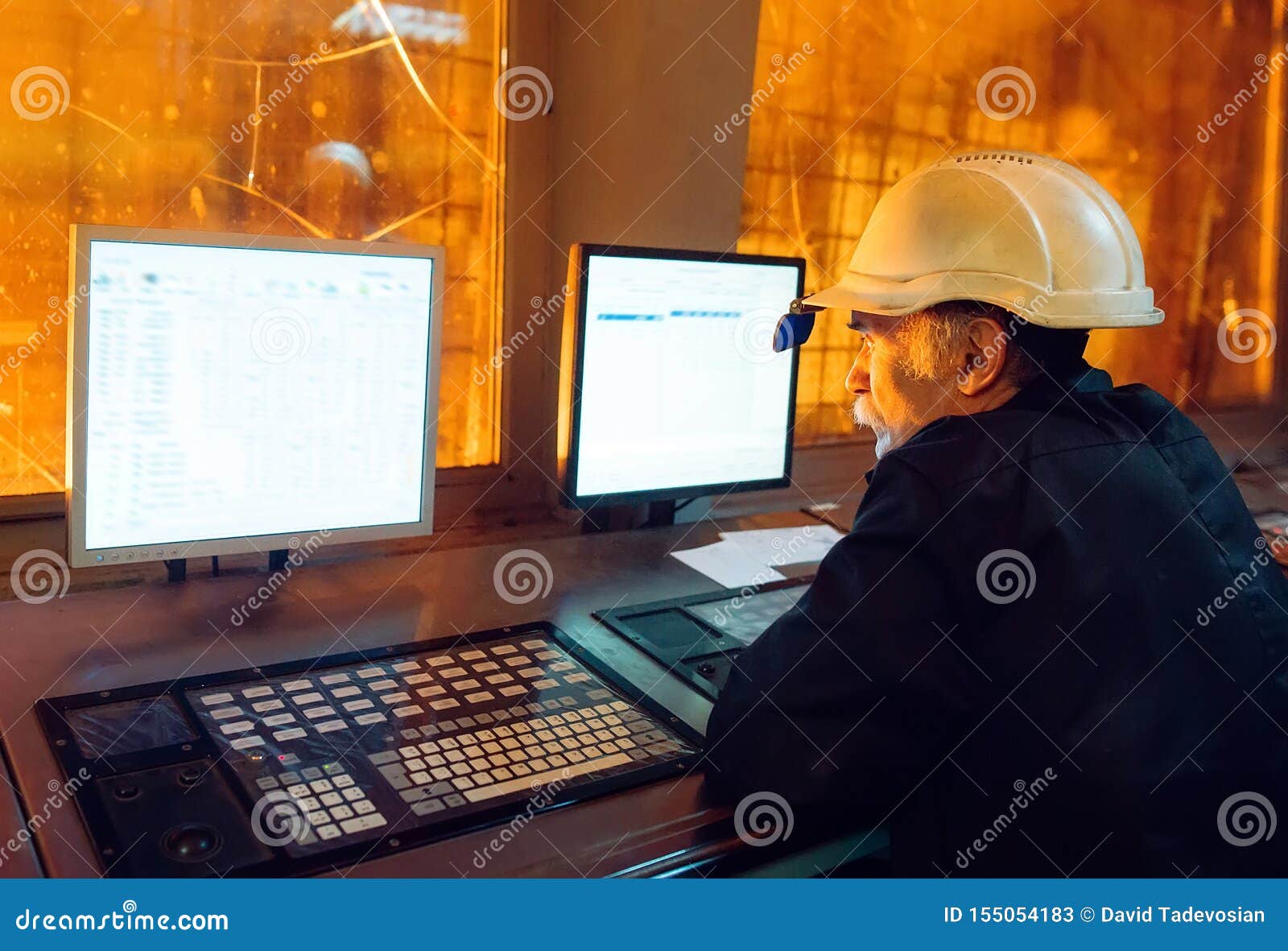 Control Panel. Plant for the Production of Steel Stock Image - Image of ...