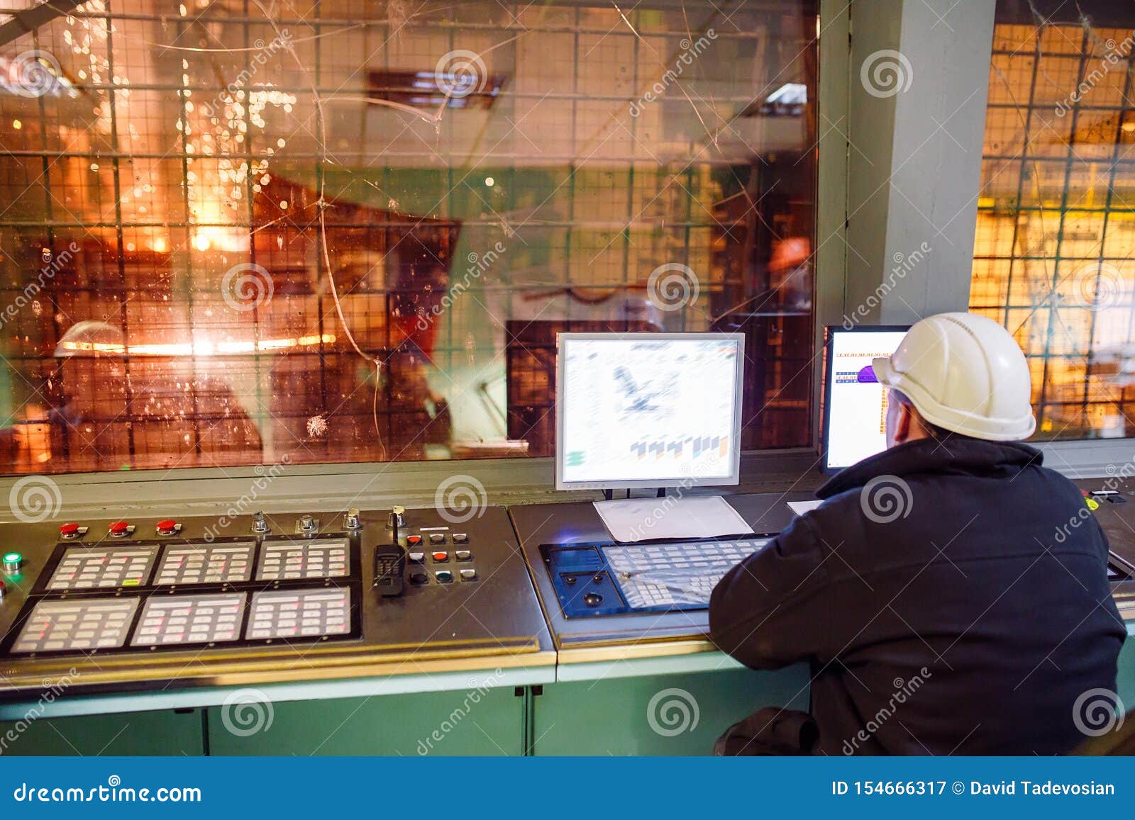 Control Panel. Plant for the Production of Steel Stock Image - Image of ...