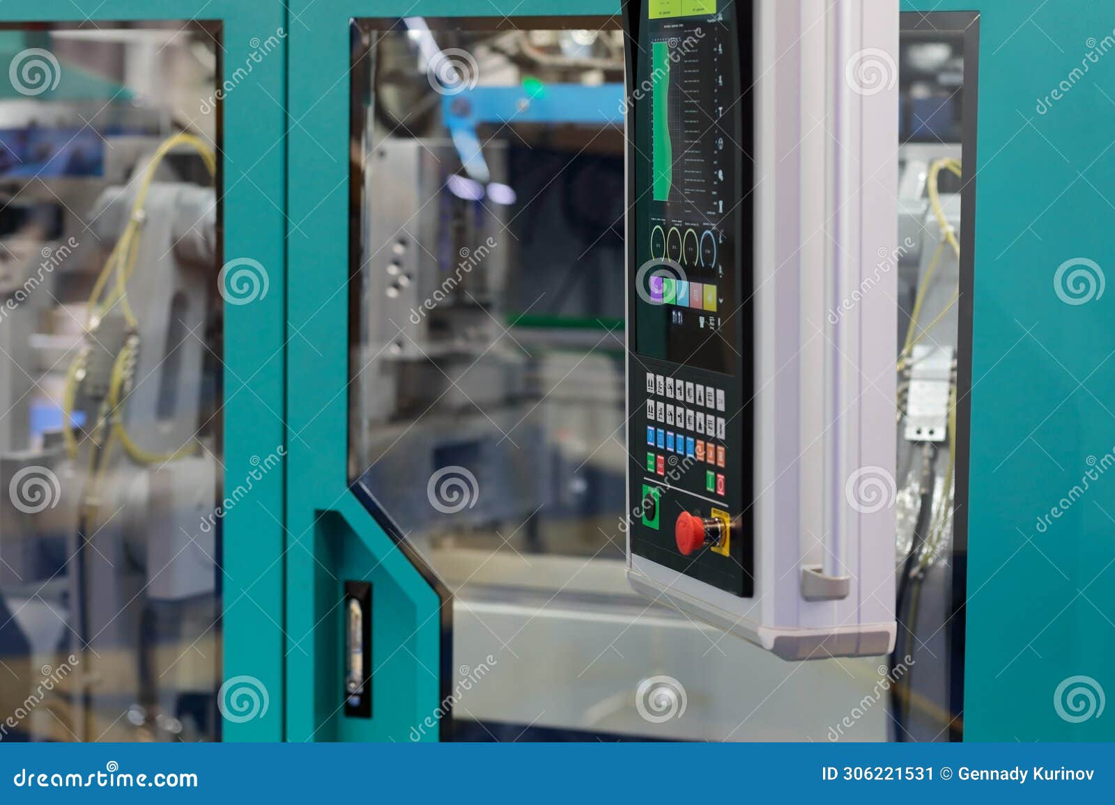 Control Panel of Plastic Injection Machine Stock Image - Image of ...