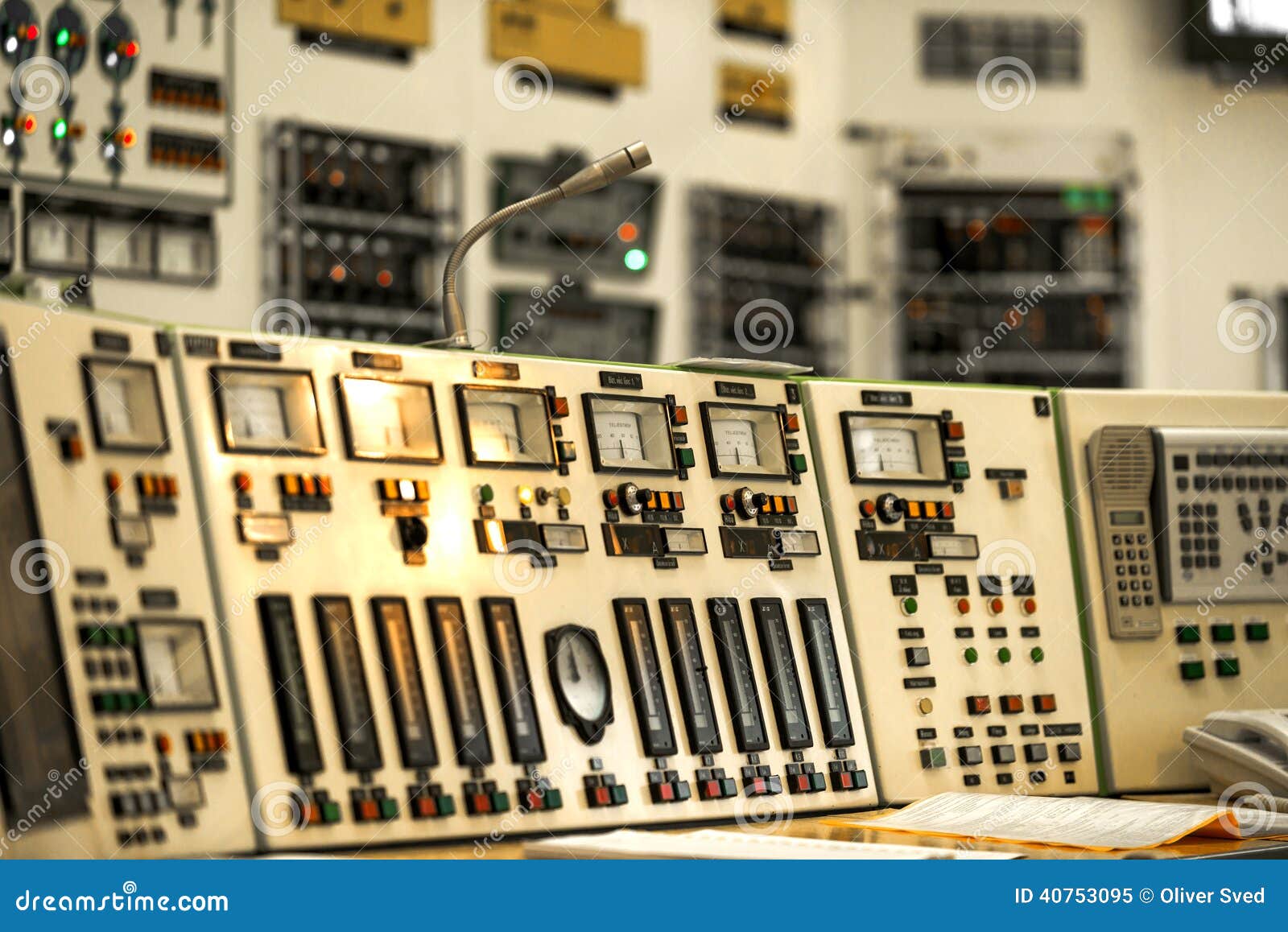 Control Panel of a Power Plant Stock Image - Image of energy, indicator ...