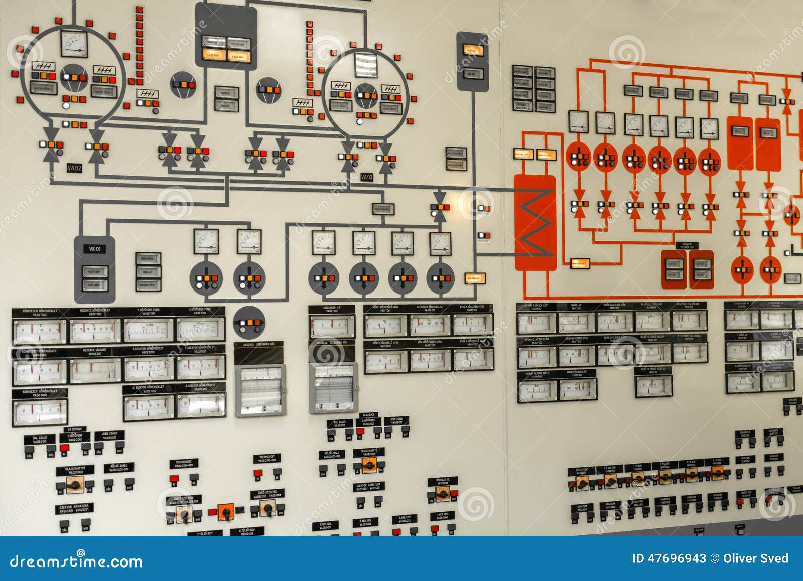 Control Panel Of A Power Plant Stock Photo - Image: 47696943