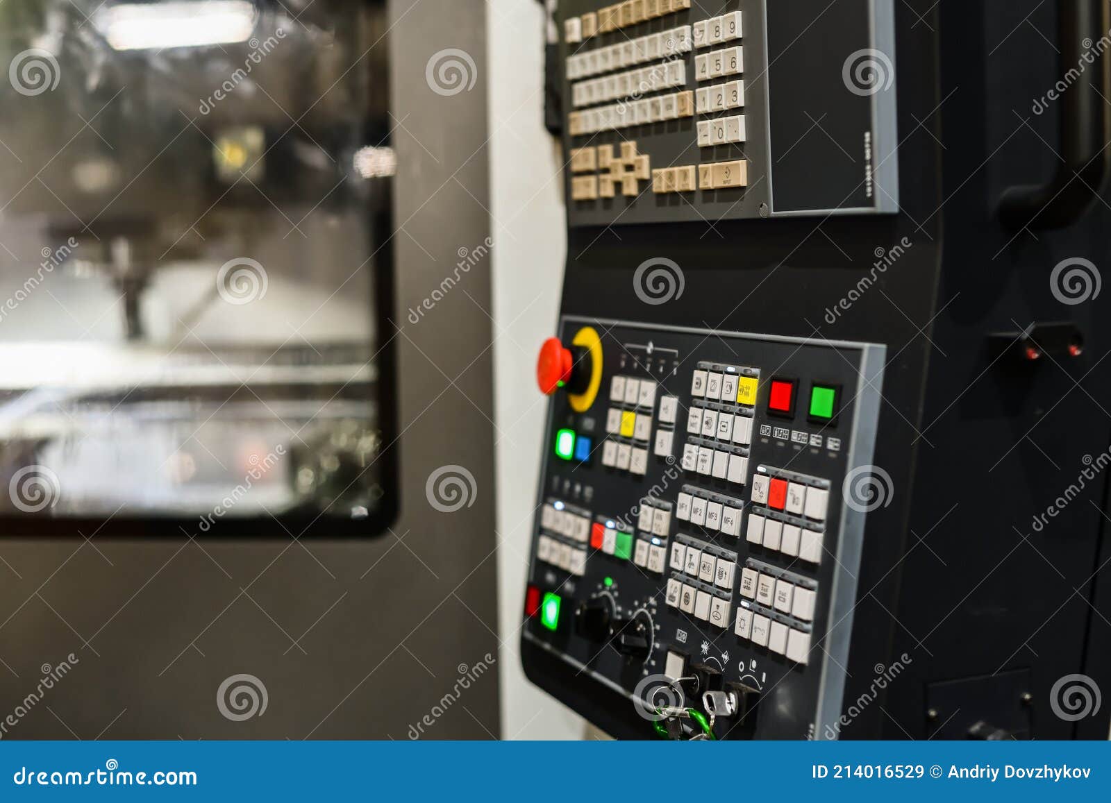 Control Panel of a Production CNC Metalworking Machine Stock Image ...