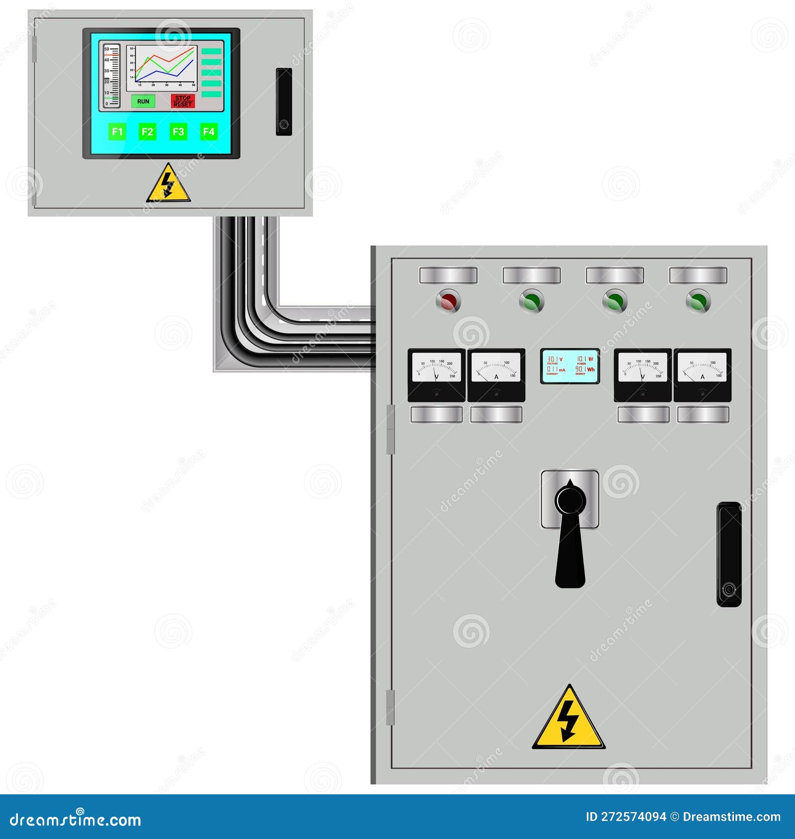 Control Panel. Production Control Panel and Control of Computer Devices ...
