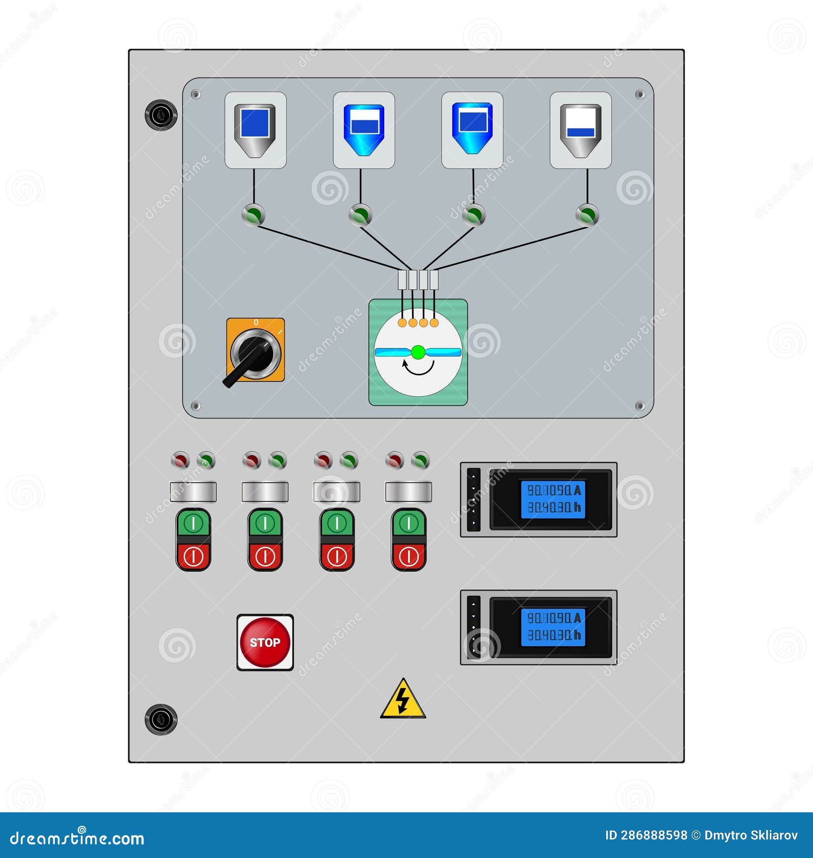 Control Panel. Production Control Panel and Control of Computer Devices ...