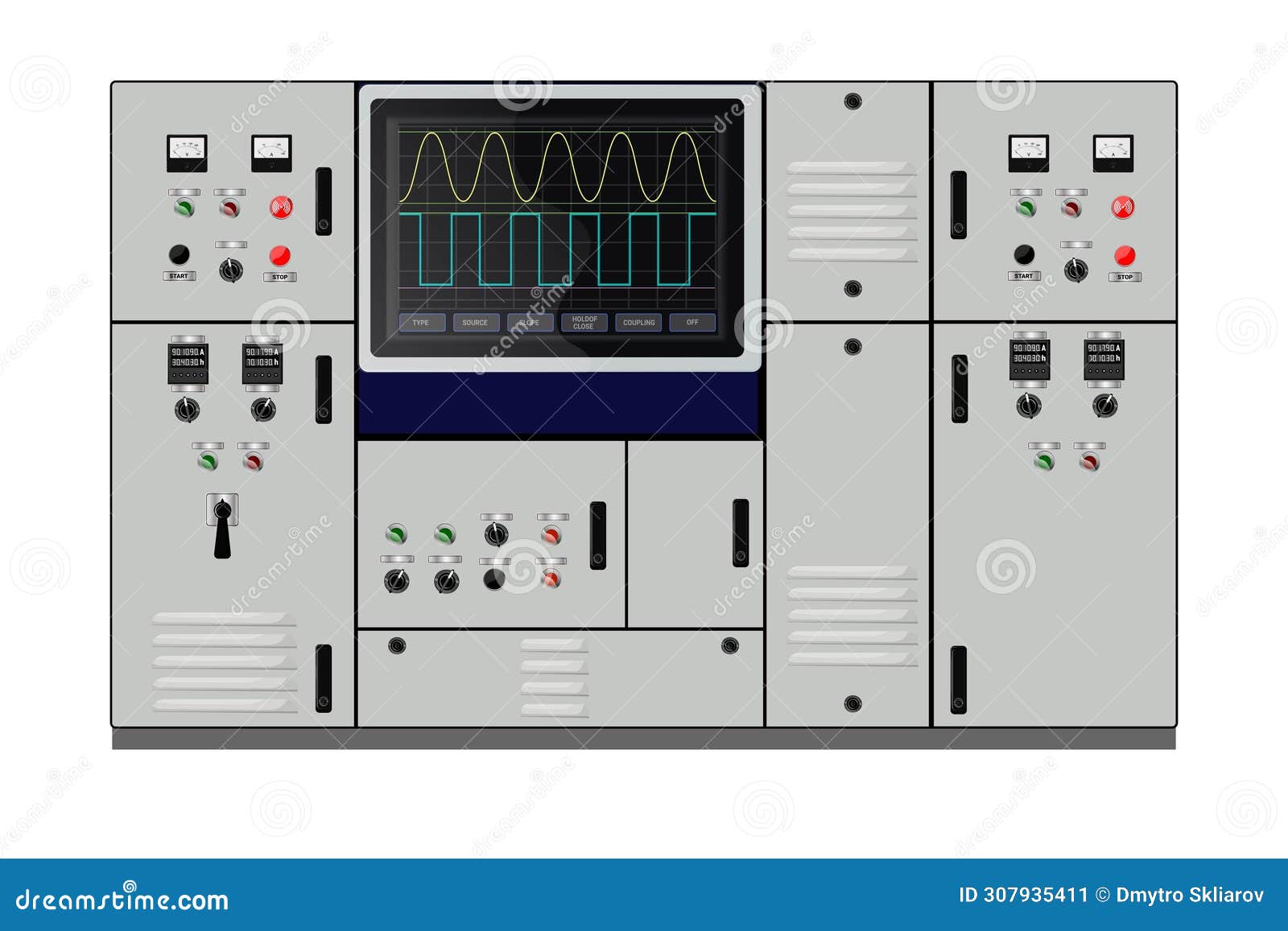 Control Panel. Production Control Panel and Control of Computer Devices ...