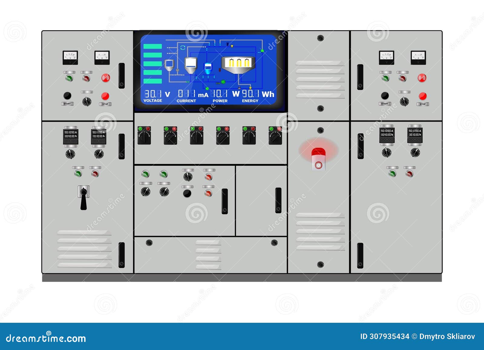 Control Panel. Production Control Panel and Control of Computer Devices ...
