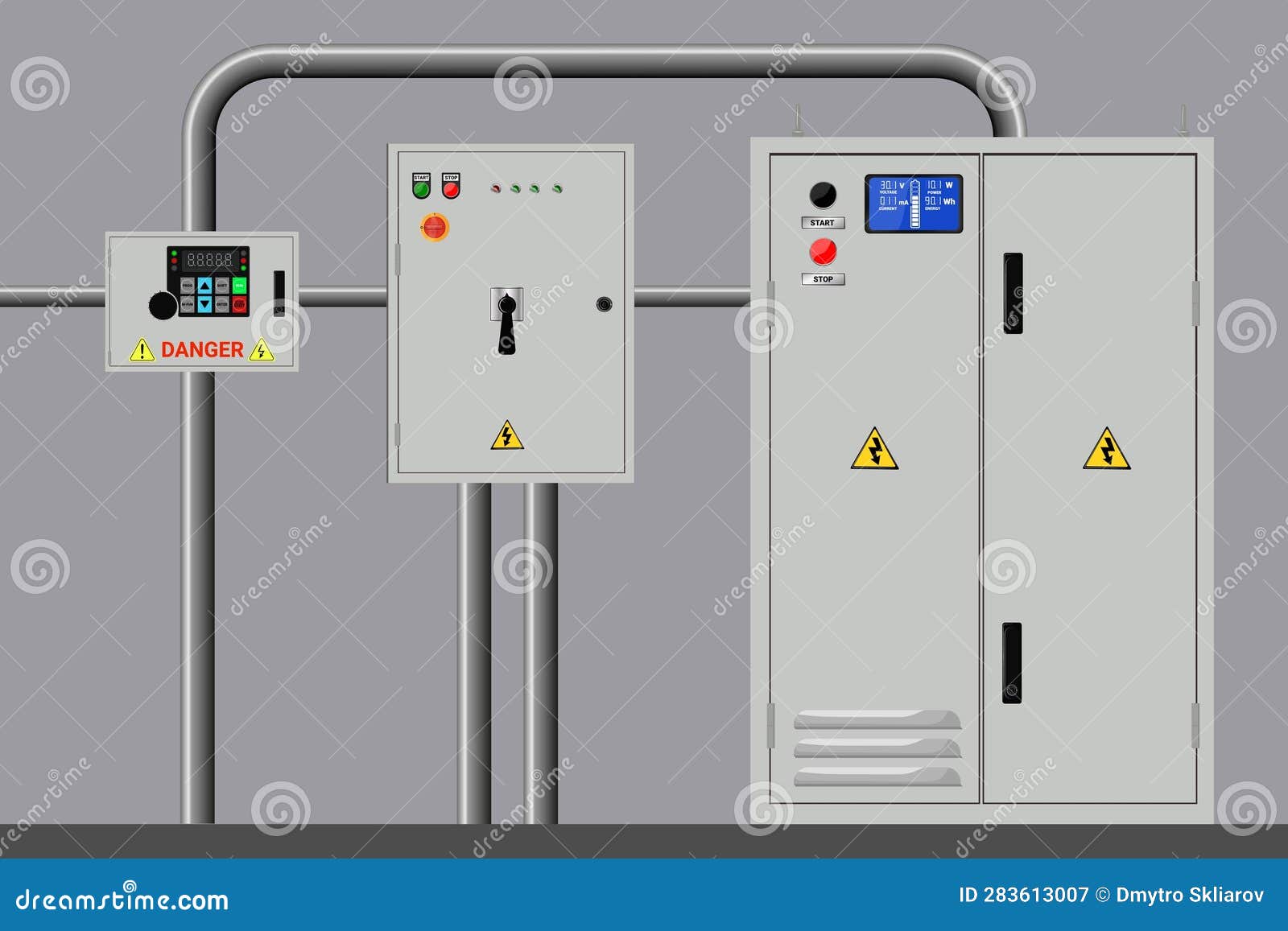 Control Panel. Production Control Panel and Control of Computer Devices ...