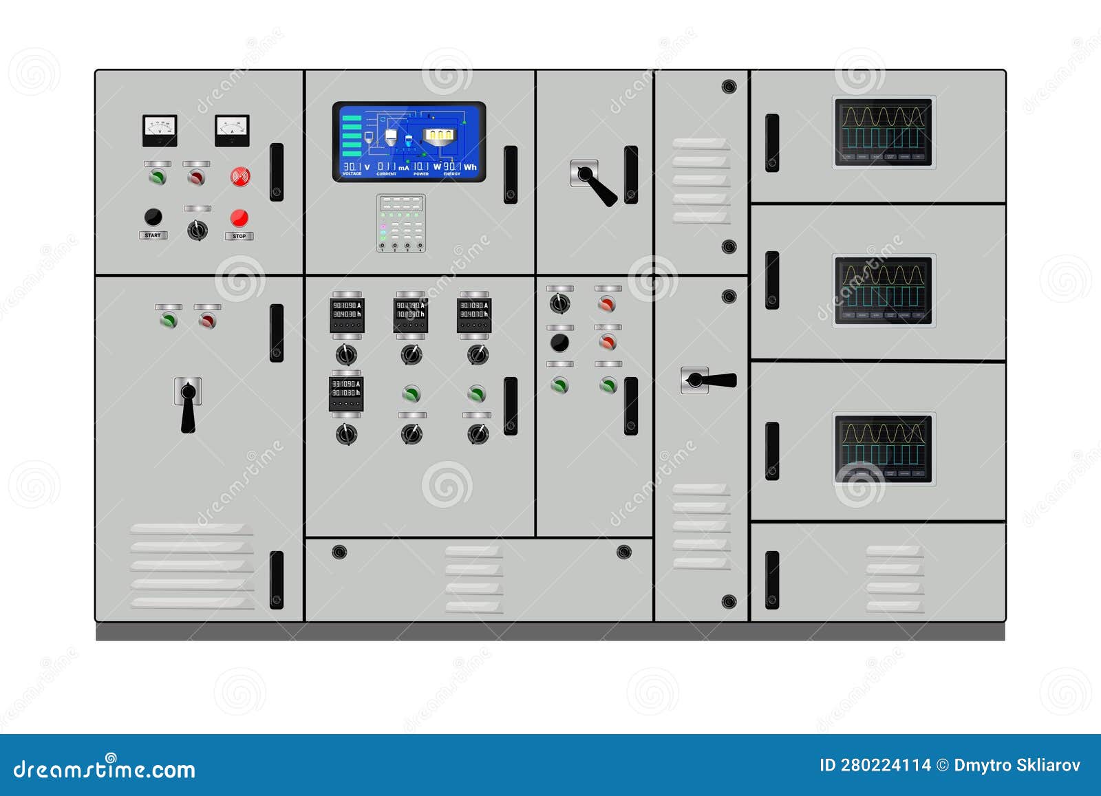 Control Panel. Production Control Panel and Control of Computer Devices ...