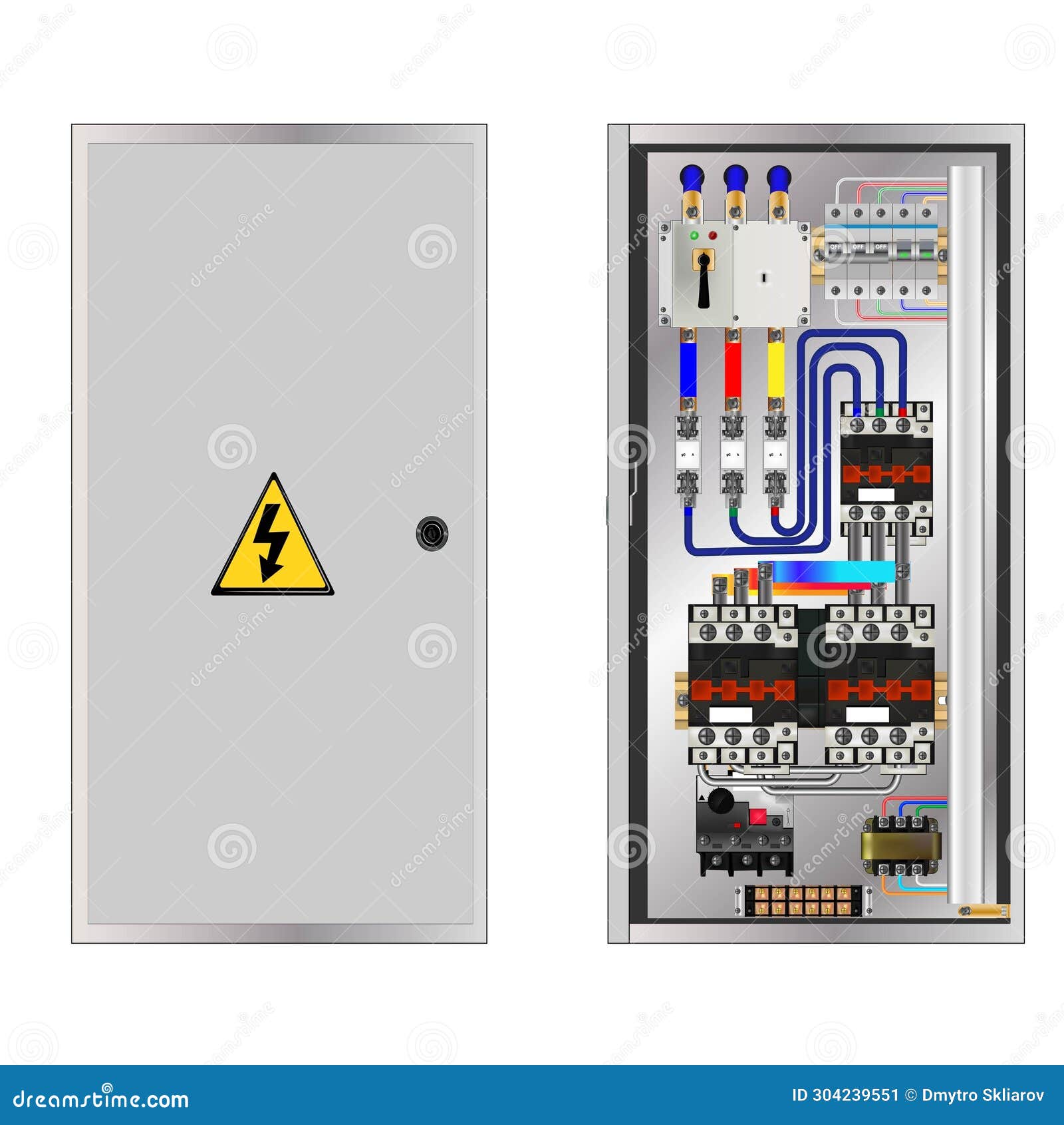 Control Panel. Production Control Panel And Control With Magnetic ...
