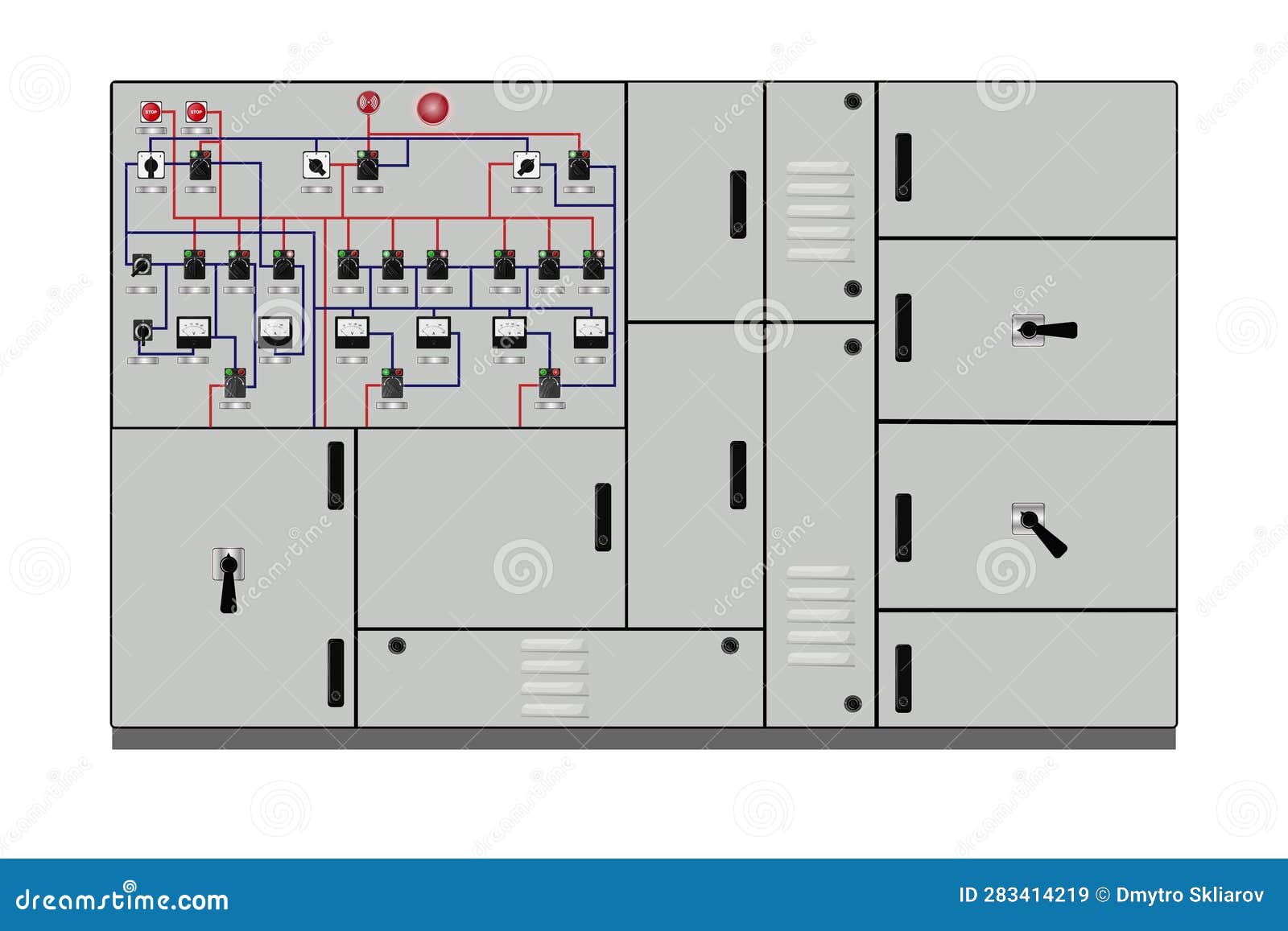 Control Panel. Production Control Panel Stock Vector - Illustration of ...