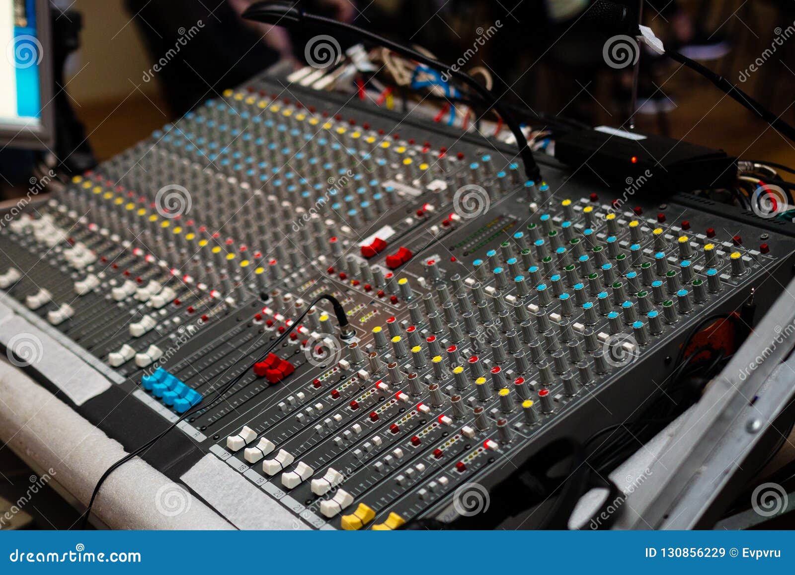 Control Panel of Professional Music Equipment Stock Image - Image of ...