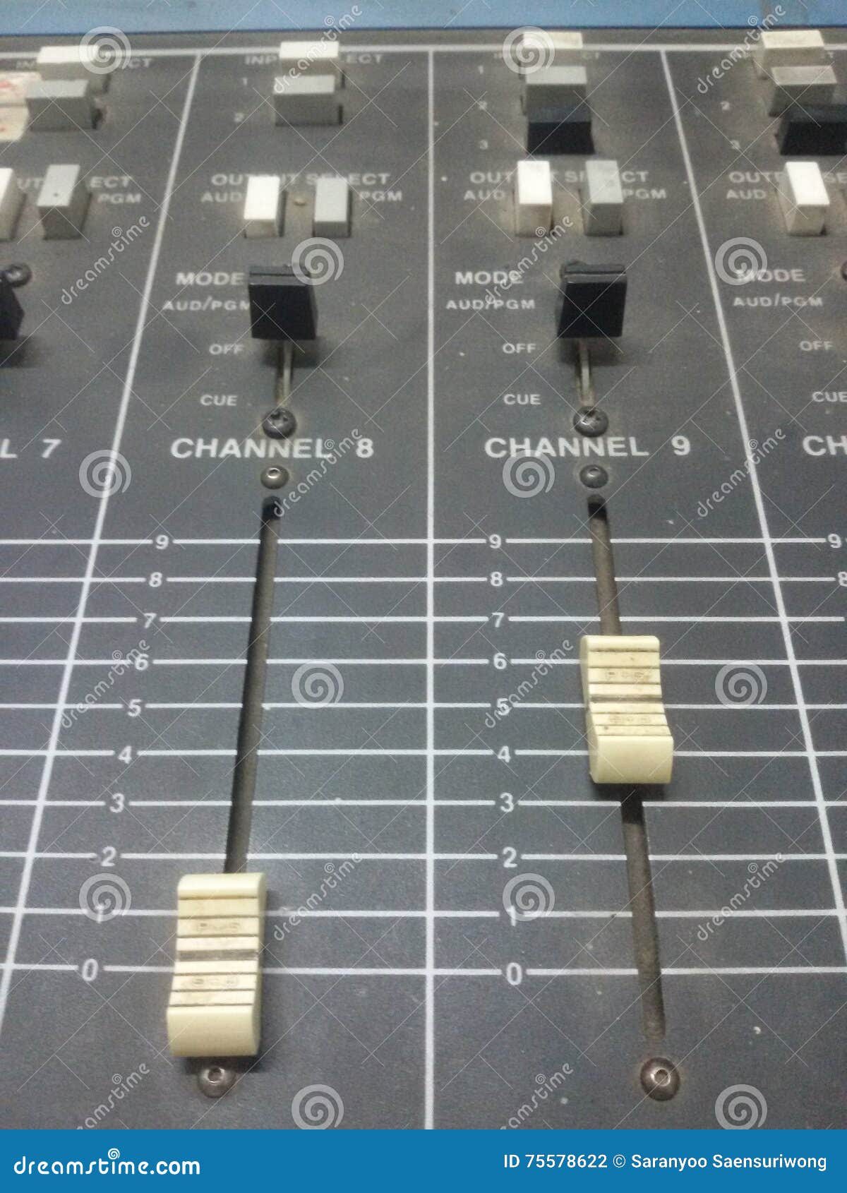 Control Panel Radio Broadcast. Stock Photo - Image of control ...