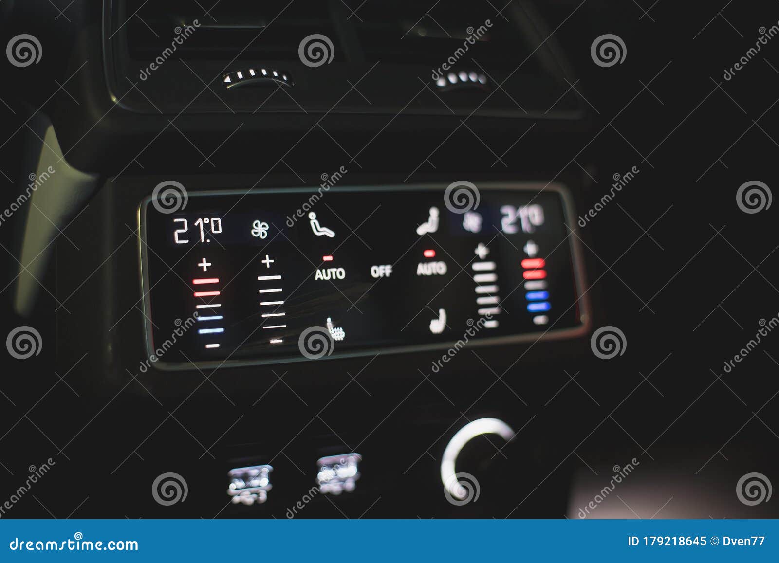 Control Panel Rear Climate Control. a Modern Control Screen in a ...