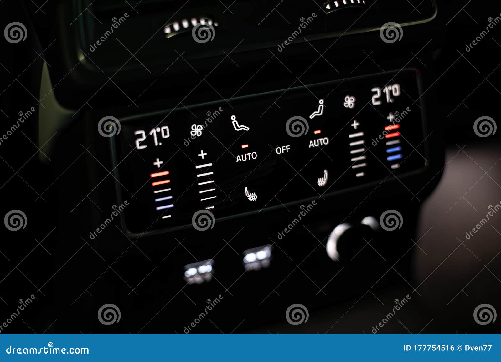 Control Panel Rear Climate Control. a Modern Control Screen in a ...