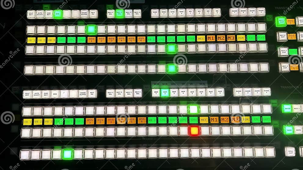 CONTROL PANEL for RECORDING with BUTTONS and MIXERS Stock Image - Image ...