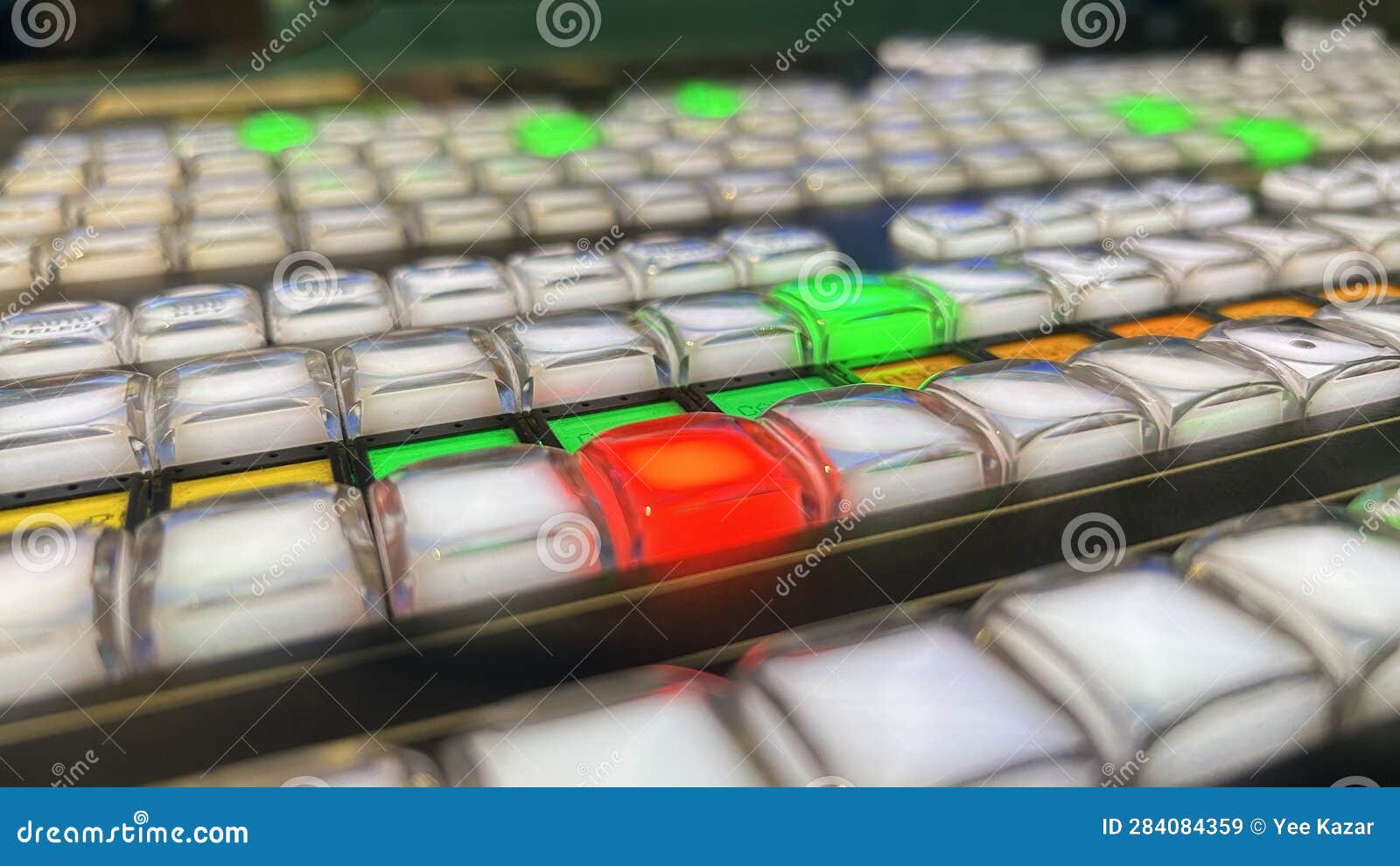 CONTROL PANEL for RECORDING with BUTTONS and MIXERS Stock Image - Image ...