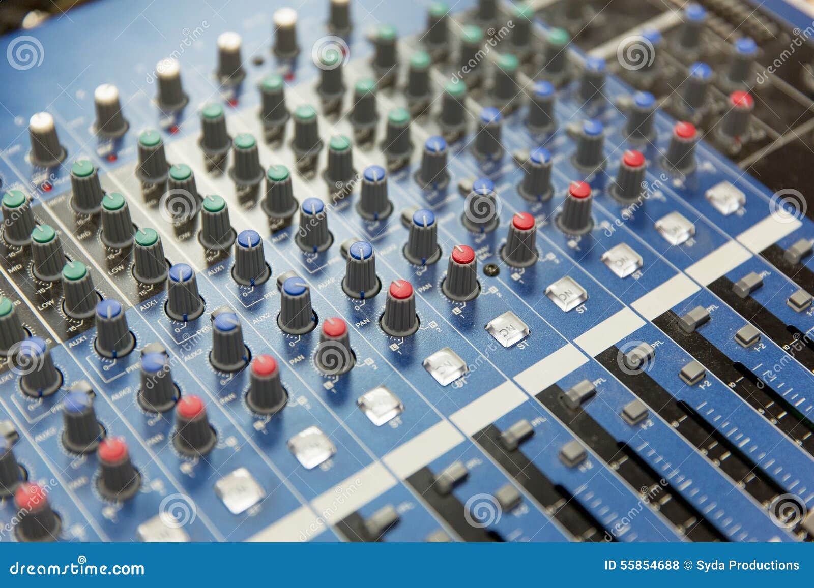Control Panel at Recording Studio or Radio Station Stock Photo - Image ...