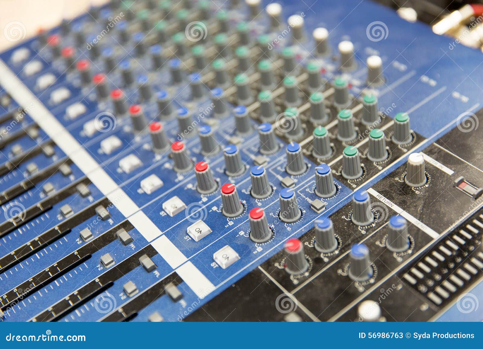 Control Panel at Recording Studio or Radio Station Stock Image - Image ...