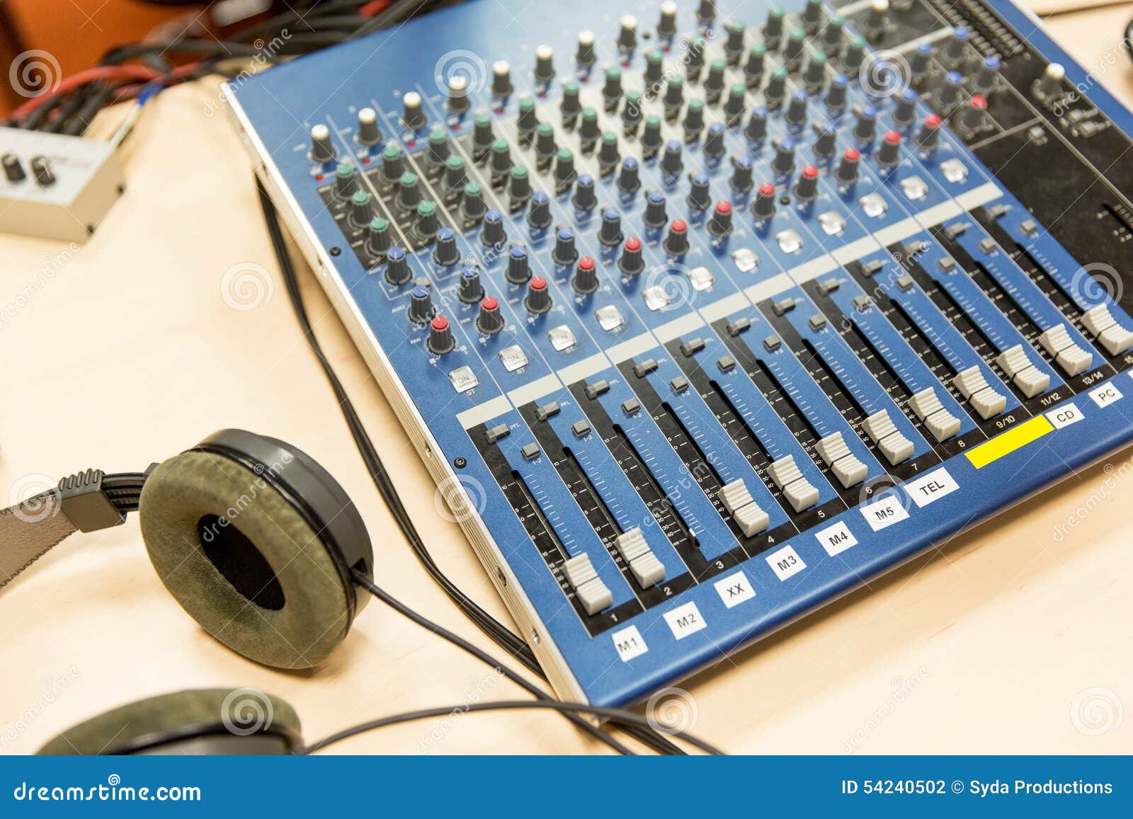 Control Panel at Recording Studio or Radio Station Stock Photo - Image ...