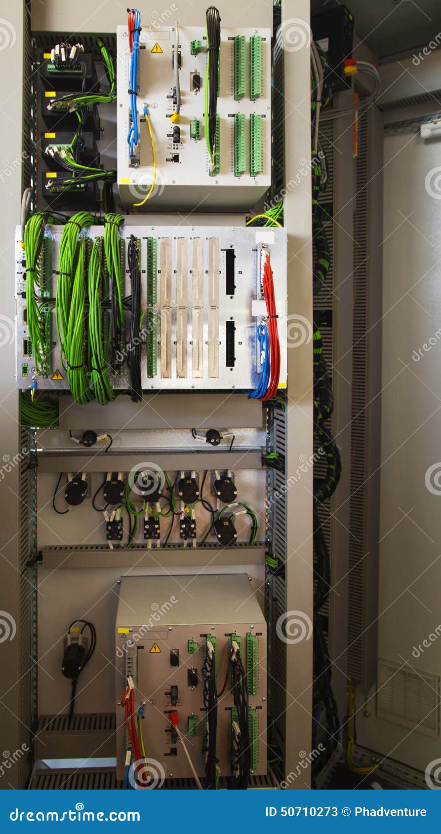 Control Panel with Relay Protection Devices Stock Image - Image of ...