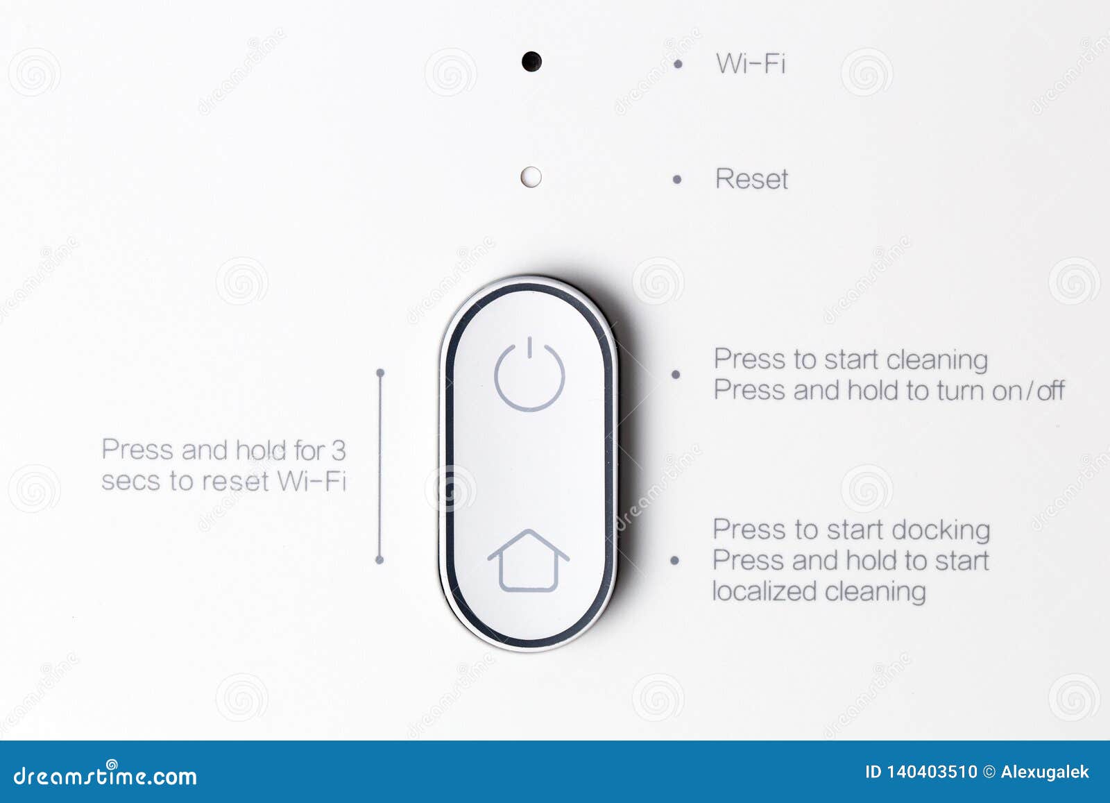 Control Panel of Robot Vacuum Cleaner Stock Photo - Image of button ...
