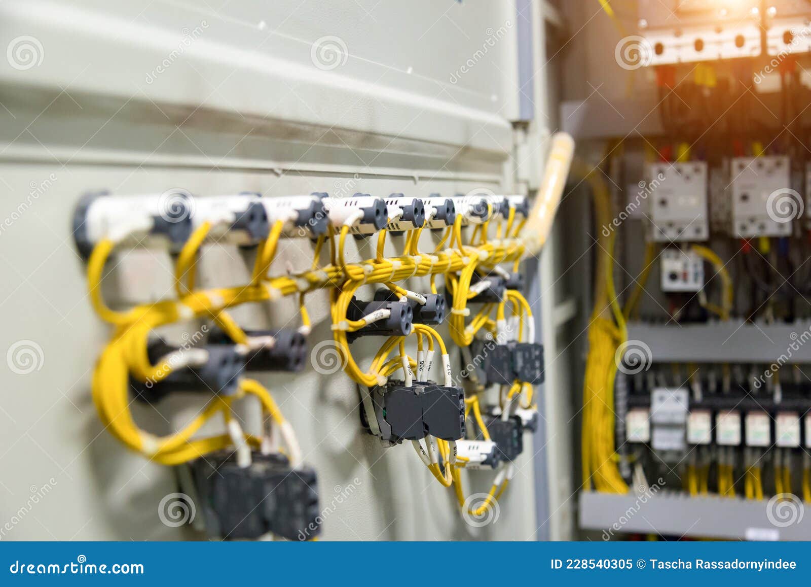 Control Panel in the Control Room Current Electric Stock Image - Image ...