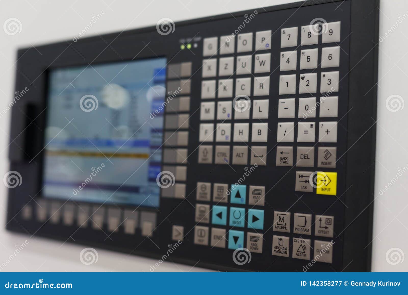 Control Panel and Screen of CNC-operated Machine Stock Image - Image of ...