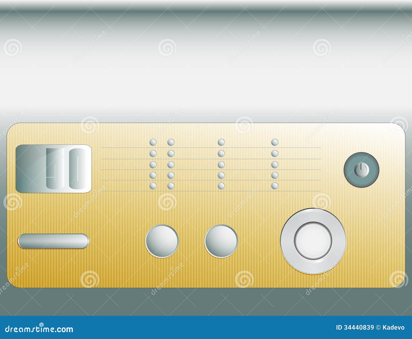 Control Panel or Set of Different Buttons Stock Vector - Illustration ...