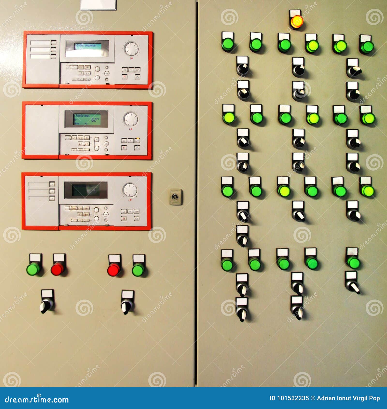 Control Panel and Settings for Vents and Boilers Stock Image - Image of ...