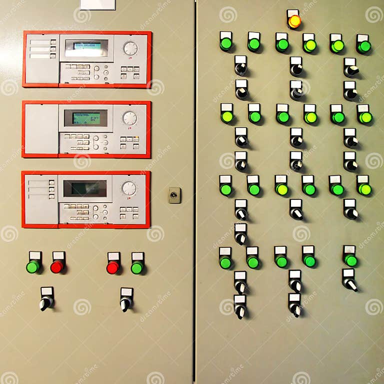 Control Panel and Settings for Vents and Boilers Stock Image - Image of ...