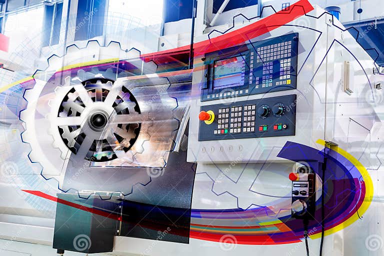 Control Panel for Sheet Metalworking Modern Cnc Abstract Graphical ...