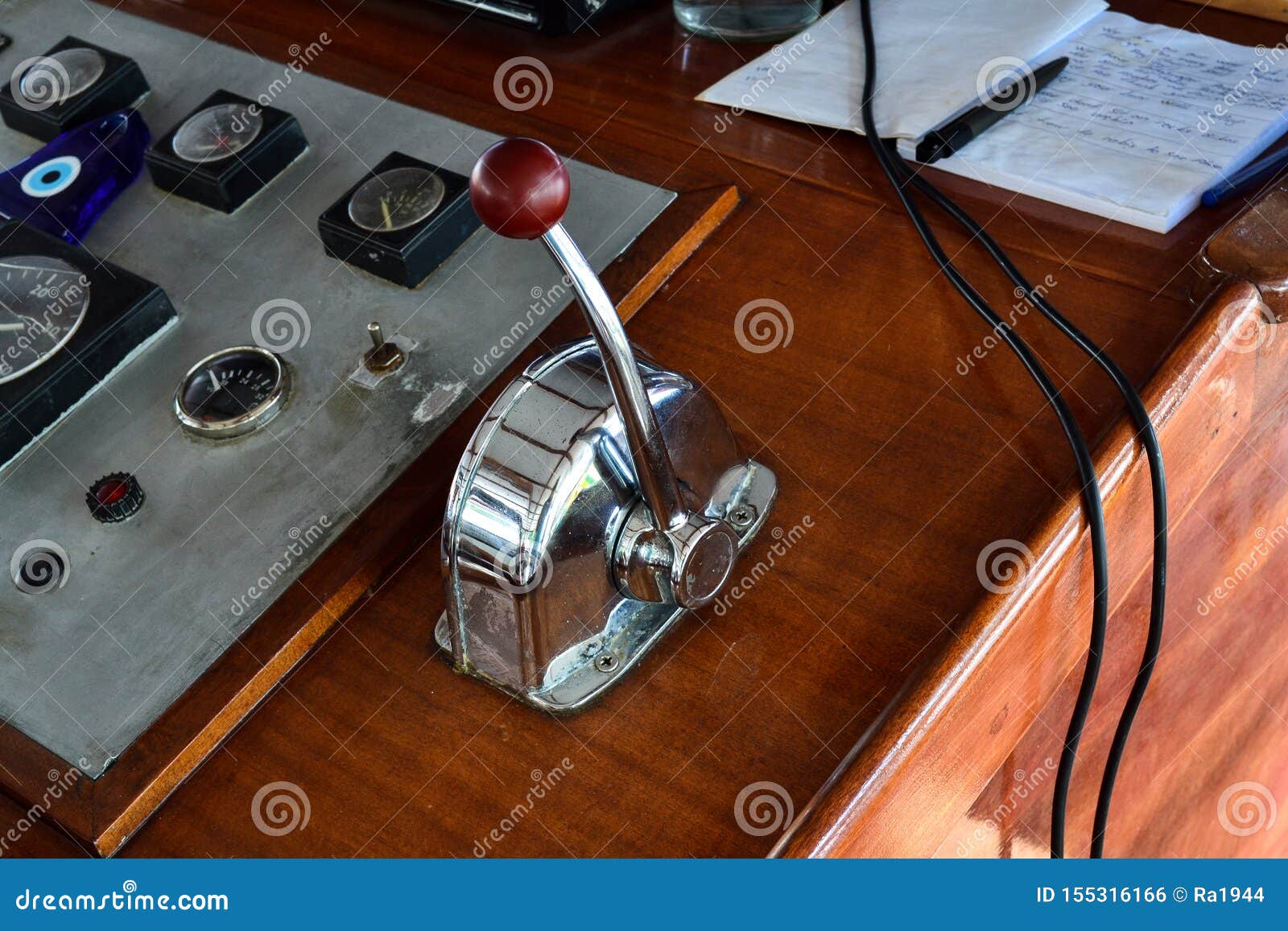 Control Panel in Ship with Steering Gear Stock Photo - Image of gear ...